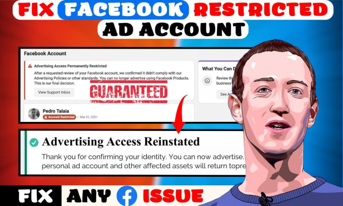 Fix disable or restriction facebook ad account, business manager issue ... Fix disable or restriction facebook ad account, business manager issue ...