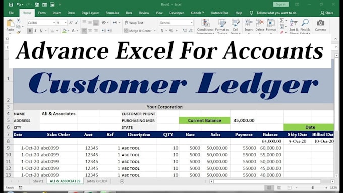 Do ledger details sheet by Tushar1436 | Fiverr