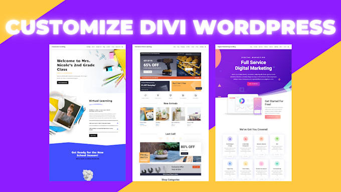 Design a divi website, customize wordpress divi theme, license included by Webdevzaid | Fiverr