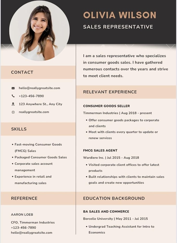 Design a professional resume,cv by Ayeshaijaz208 | Fiverr