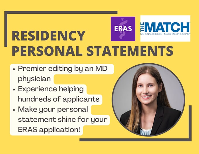 Edit your personal statement for residency by Mevek1 | Fiverr