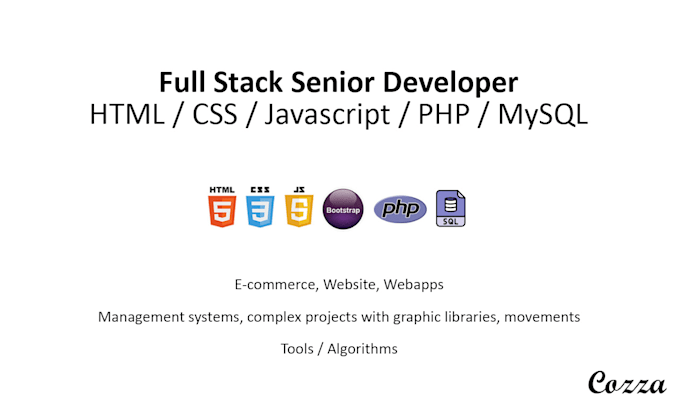 Do Every Work From Simple Algorithm To Big Projects Using Html Css Php Js Mysql By Cozza76 Fiverr