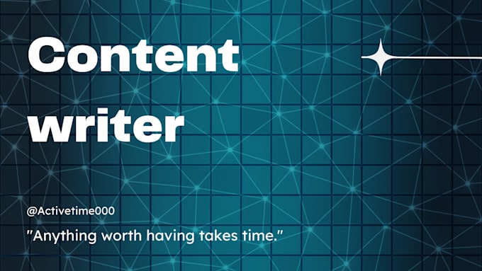 Write anything for you by Activetime000 | Fiverr