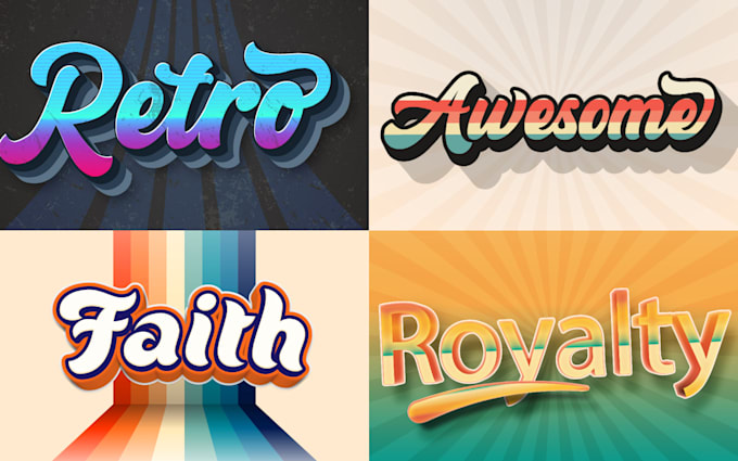 Design 3d 70s vintage retro typography for logo, t shirt by Khannn50 ...