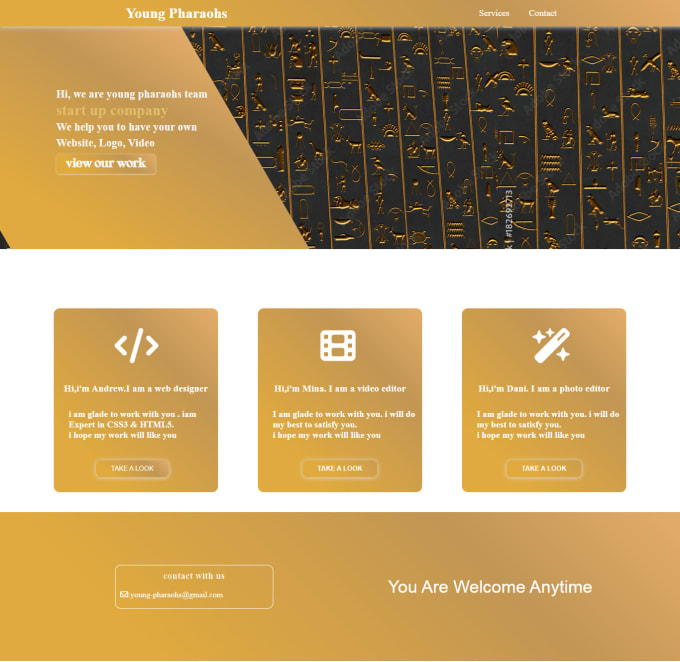 Build A Custom Html Css And Javascript Website By Andrewhani1 Fiverr