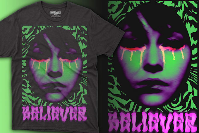 Design psychedelic and punk aesthetics, original large art by ...