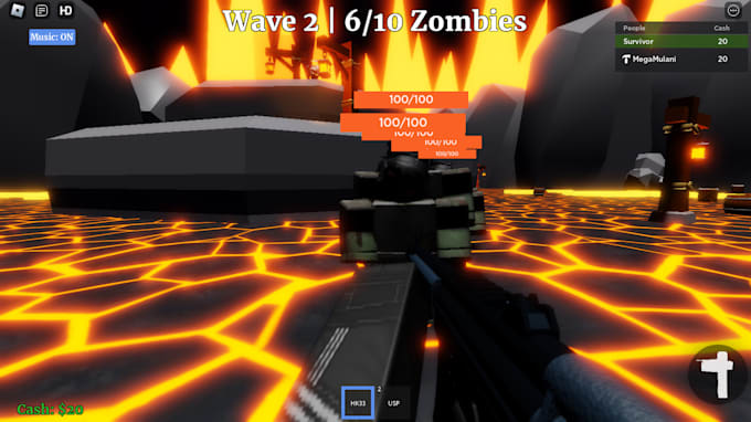 Give you my full roblox zombie wave game with map by Megamulani | Fiverr