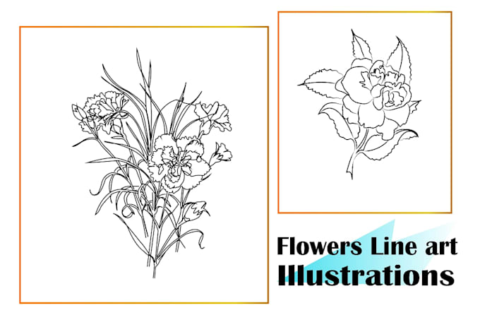 Draw botanical illustration of flowers, line art by Alon_mark | Fiverr