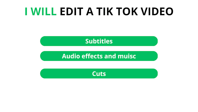 Edit your tik tok video by Vincenzomagrone | Fiverr