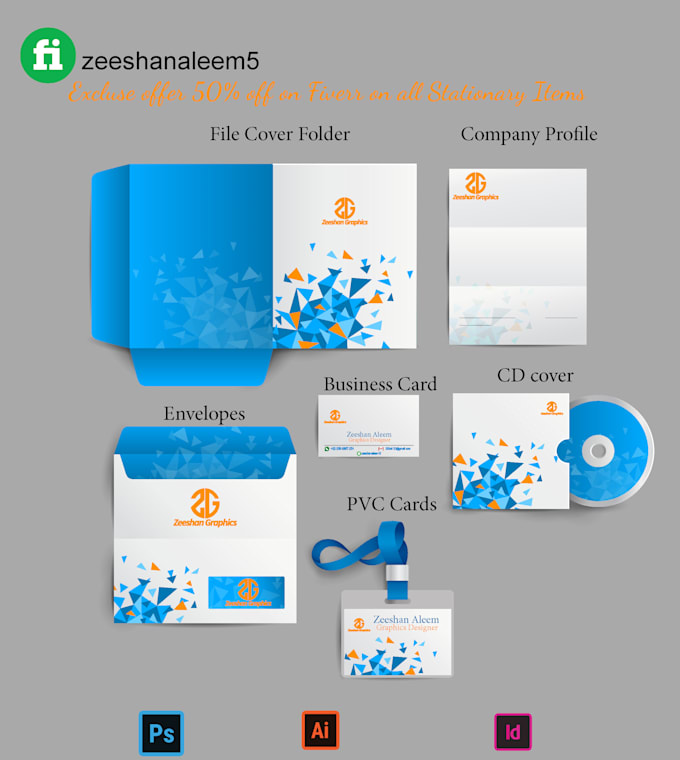 Design envelops, letterhead and stationary by Zeeshanaleem5 | Fiverr