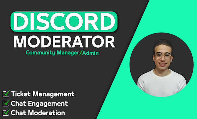 Be your discord moderator, discord manager, or admin by Abdelrahman_13 ...