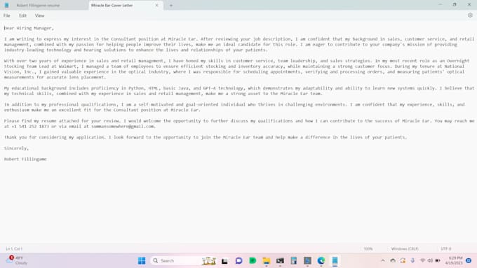 Craft a compelling custom cover letter to enhance your job application ...