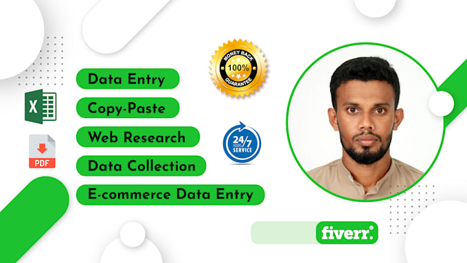 Do data entry typing work in excel spreadsheet by Abshanmsm | Fiverr
