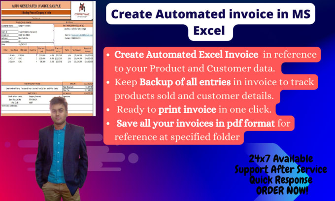 Create Automated Excel Invoice By Formulas Macros Vba By Rajeshwarpaul Fiverr
