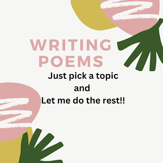 Create poems based on topics of your choice by Rana_b113 | Fiverr