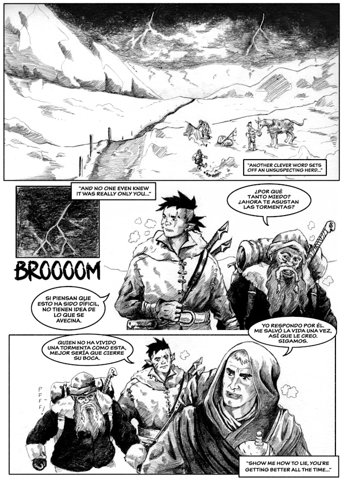 Draw storyboard in medieval comic style by Nicolacirino | Fiverr