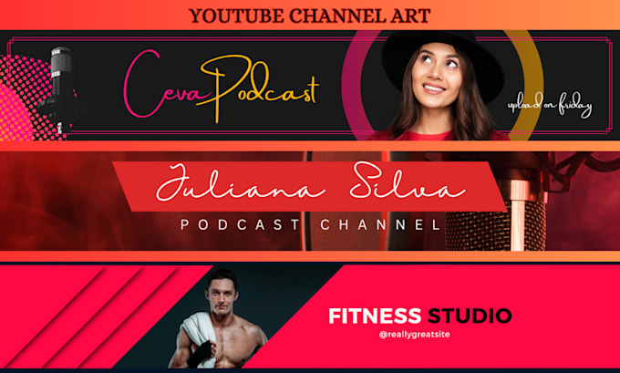 Create eye catching youtube channel art for your brand by Atiqyoutuber ...