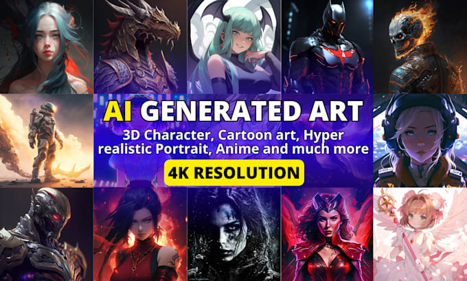 Create stuning concept art, anime, hyper realistic, using ai for you by ...