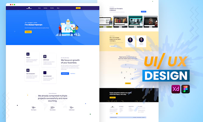 Design professional website ui ux or mobile ui ux by Creative_techi ...