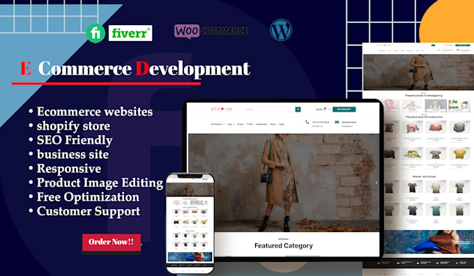 Create a ecommerce website wordpress using woocommerce online store by Anu_crish | Fiverr