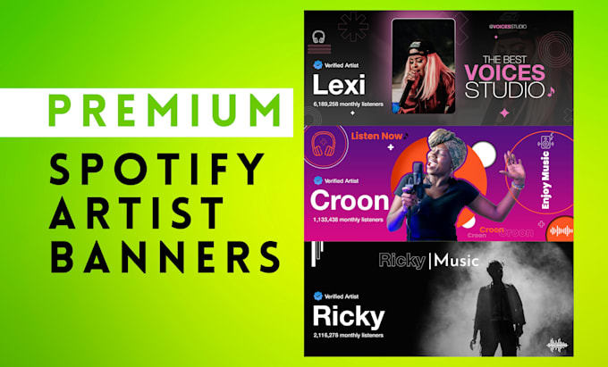 Design a professional spotify artist banner by Eggknight | Fiverr