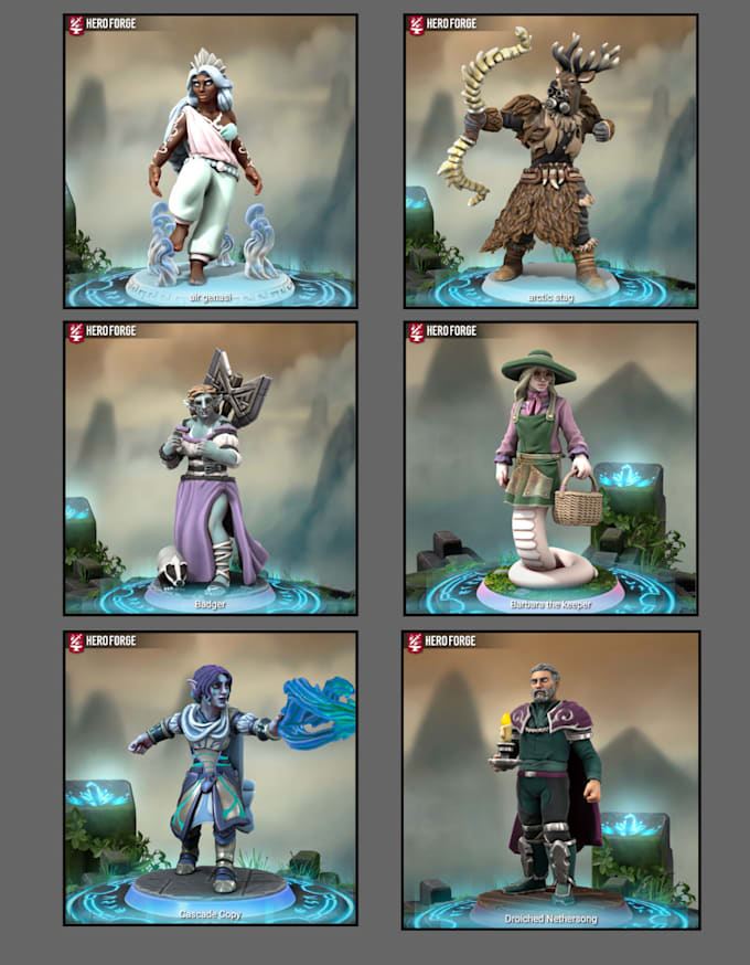 Design your character on heroforge by Lharrison317 | Fiverr