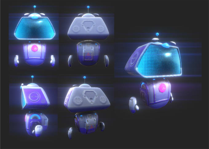 Make the 3d robot based on your ideas and concept art for whatever you ...