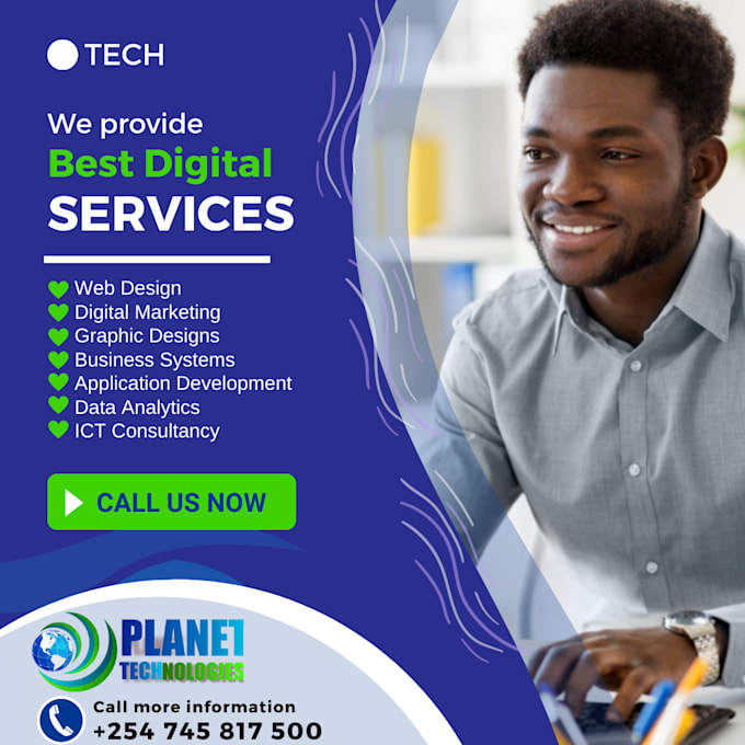 Create social media posters, brochure, web design by Dennisselu | Fiverr