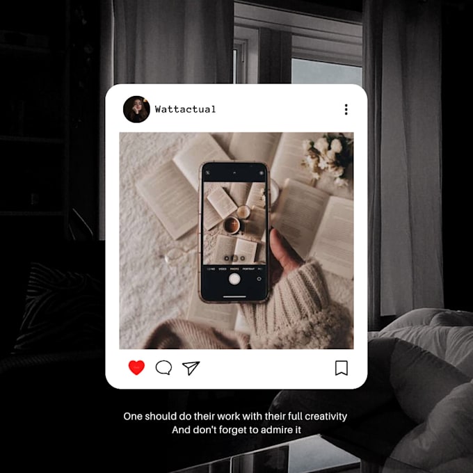 Create an eye catching aesthetic instagram post by Wattactual | Fiverr