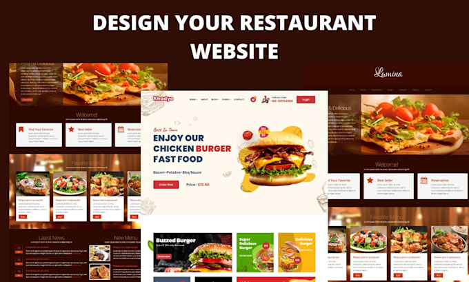 Build food website, restaurant website grocery website with online food ...