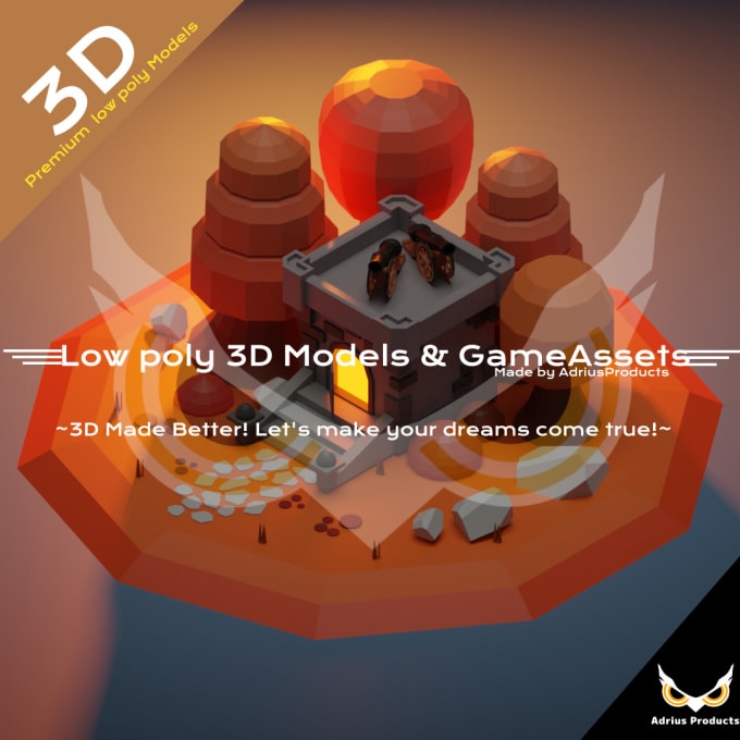Create low poly 3d models, game assets and game props by Adriusproducts | Fiverr