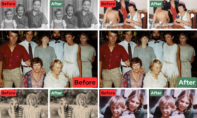 Restore your old memories with pro photo enhancement by Itskitman | Fiverr