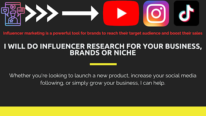 Do influencer research for your niche by Creatorzahir | Fiverr