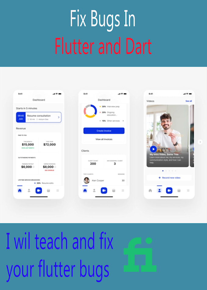 Fix bugs in your flutter code in 1 hour by Biomanuel | Fiverr