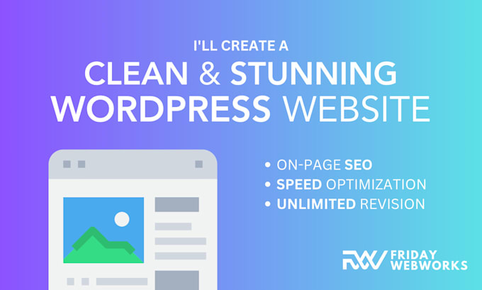 Create a stunning wordpress website by Fridaywebworks | Fiverr