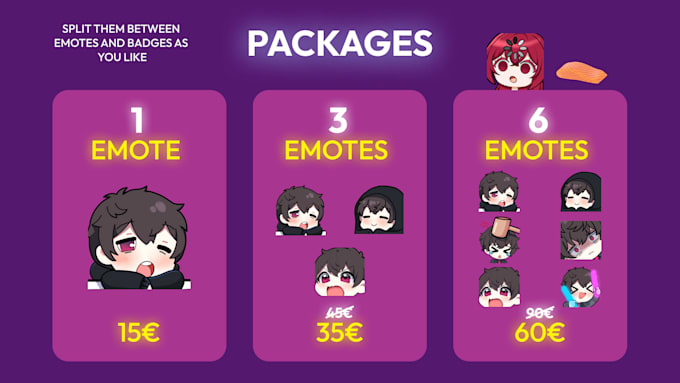 Make cool and beautiful emotes and banners for your twitch by Mf__vt ...