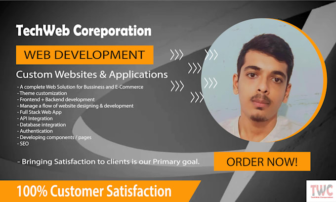 Develop custom full stack website or ecommerce application by Techwebcrop | Fiverr