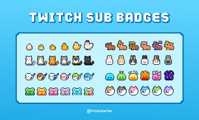 Create Pixel Art Twitch Sub Badges By Modpixel Fiverr