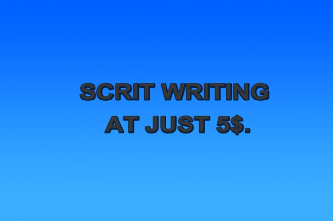 Write a really good and engaging script for you by Avs363 | Fiverr