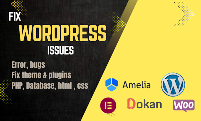 Fix wordpress website issues, elementor errors, dokan, amelia, wcfm, and more by Gavanwp | Fiverr