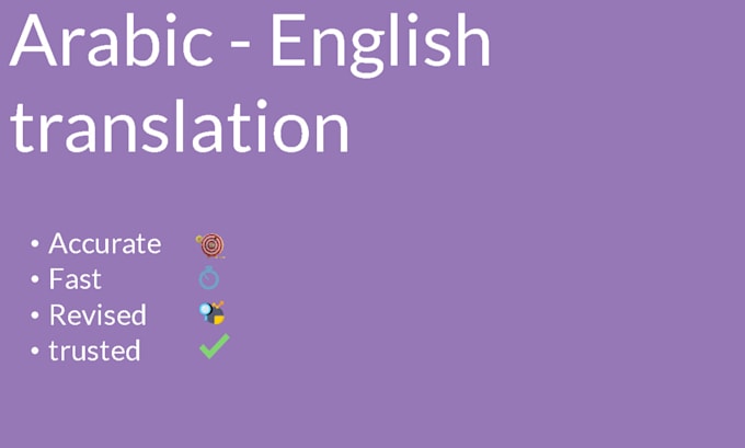 Translate professionally from english to arabic and vice versa by Walid ...