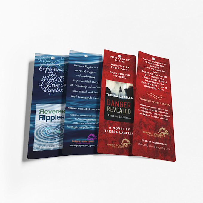 Design a stunning bookmark for your book by Panachestaging | Fiverr