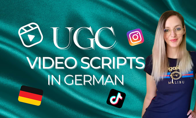 Write your script for ugc tiktok or reels videos in german by ...