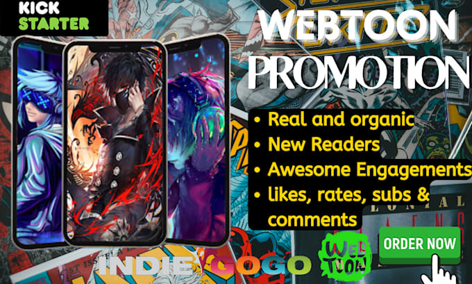Do webtoon promotion, comic book kickstarter manga wattpad story ...