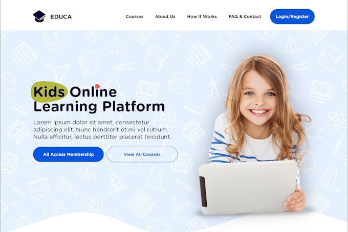 Design and develop kids learning educational website by Kids_educate ...