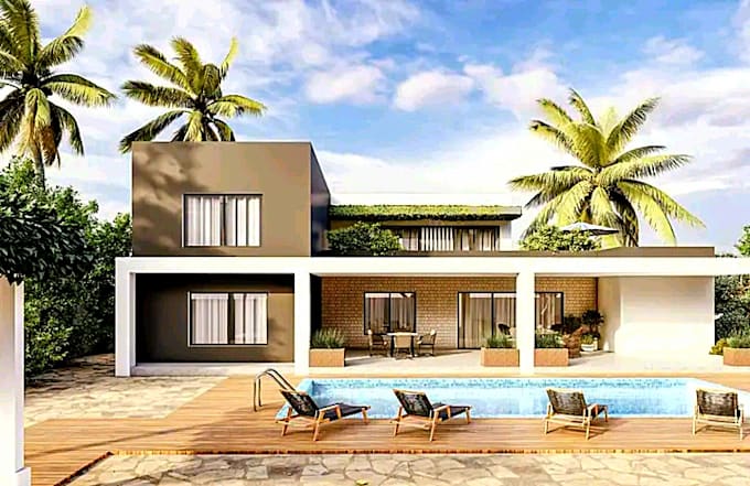 2d floor houseplan, 3d interior and exterior model and rendering home ...