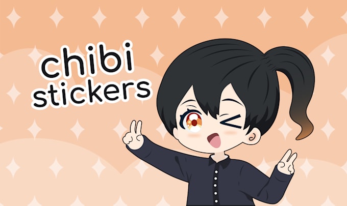 Draw cute chibi character stickers for you by Vasylynaart | Fiverr