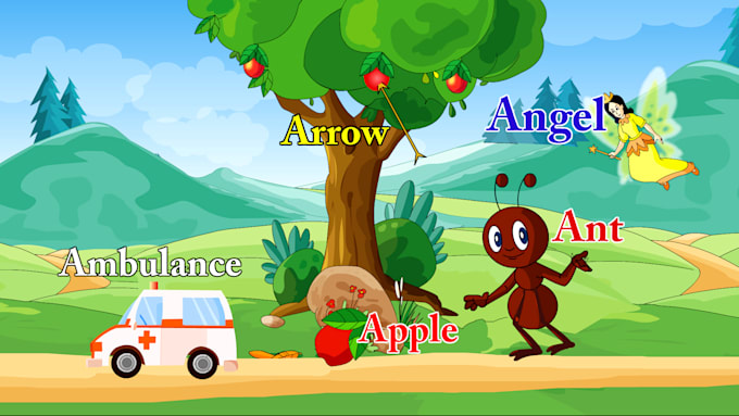 Prepare 2d animation videos for songs english alphabet by Amzaddesign ...