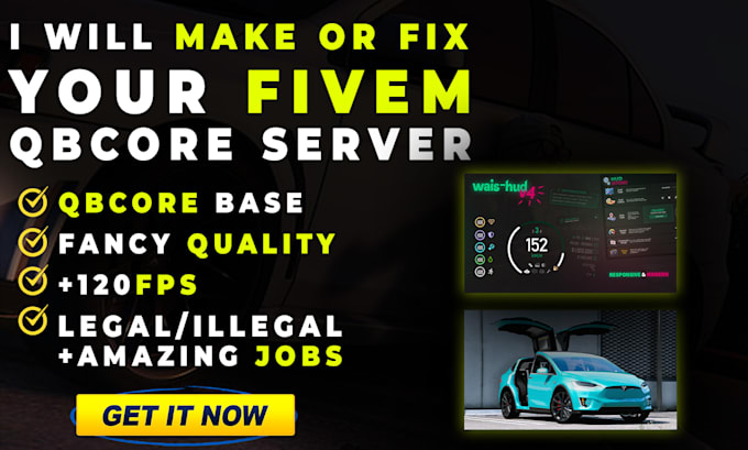 Make or fix your fivem qbcore server by Oussga1 | Fiverr