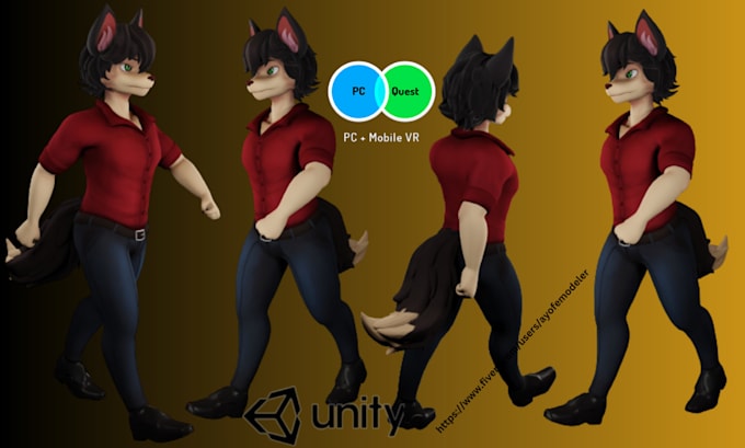 Create custom 3d model for vrchat vtubing furry nsfw anime live2d model ...